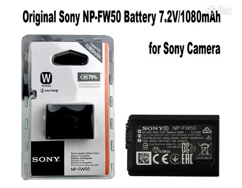 Original Sony Np Fw50 Battery 72v1080mah For Sony Camera In