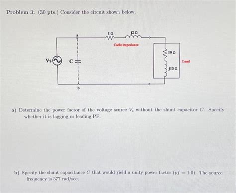 solved problem 3 30 pts consider the circuit shown