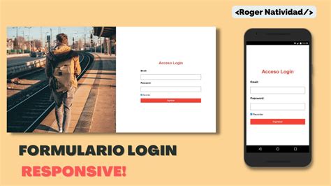 🔥 Crea Un Formulario Login Responsive Full Landing Con Html Y Css