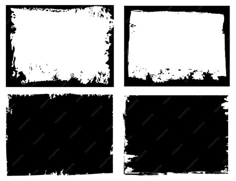 Premium Vector Grunge Frames Set