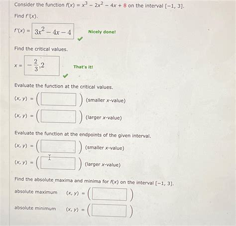 consider the function f x x3 2x2 4x 8 ﻿on the