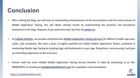 Best Practices And Testing Process Of Mobile Application Testingpptx