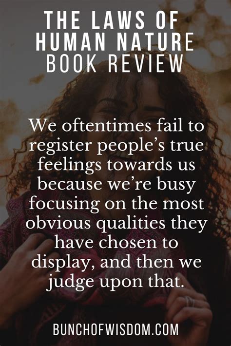 The Laws of Human Nature — Book Review - BUNCH of WISDOM | Human nature ...