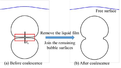 Sketch Of The Topology Treatment During Bubble Coalescence Download Scientific Diagram