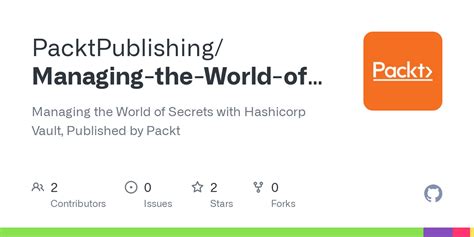 Github Packtpublishingmanaging The World Of Secrets With Hashicorp