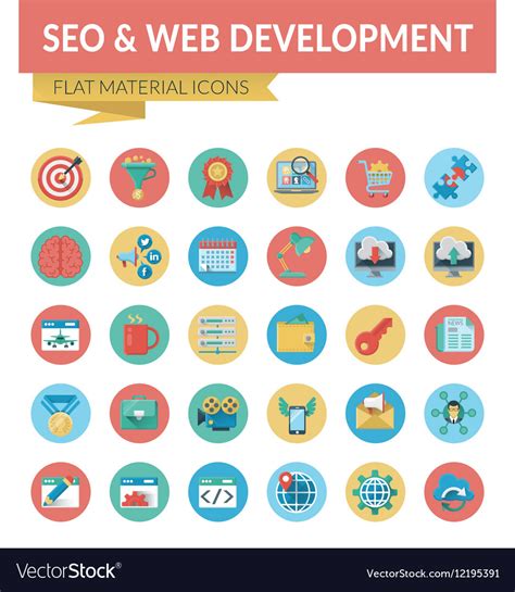 Seo Web Development Royalty Free Vector Image VectorStock