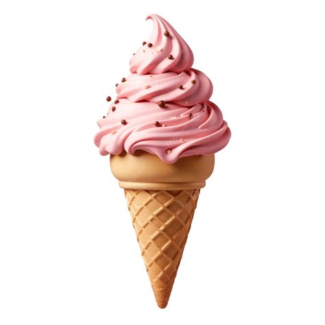 바삭 바삭한 와플 스위트 트리트 클립 아트 일러스트레이션과 딸기 아이스크림 콘 바삭 바삭한 와플이있는 딸기 아이스크림 콘 달콤한 치료 클립 아트 그림 딸기 아이스크림