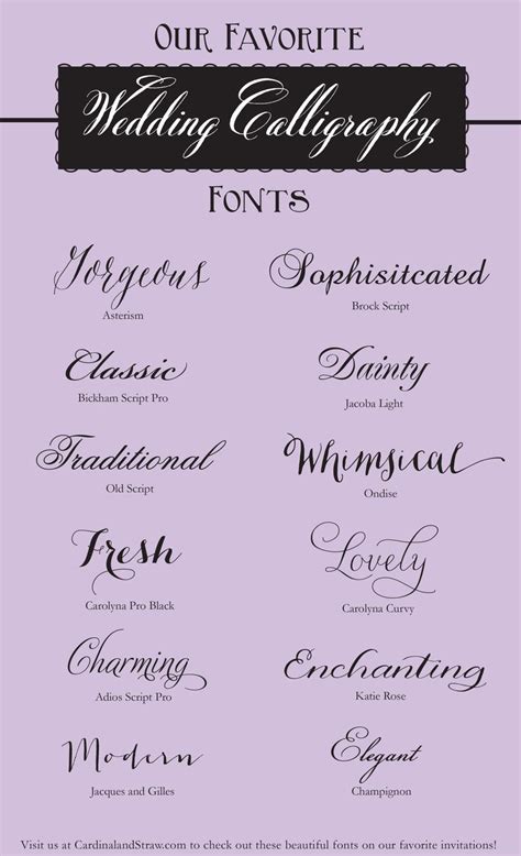 Wedding Calligraphy Fonts 60 Photos