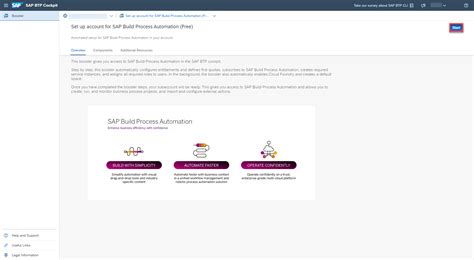 Subscribe To Sap Process Automation Using Booster In Sap Btp Free Tier