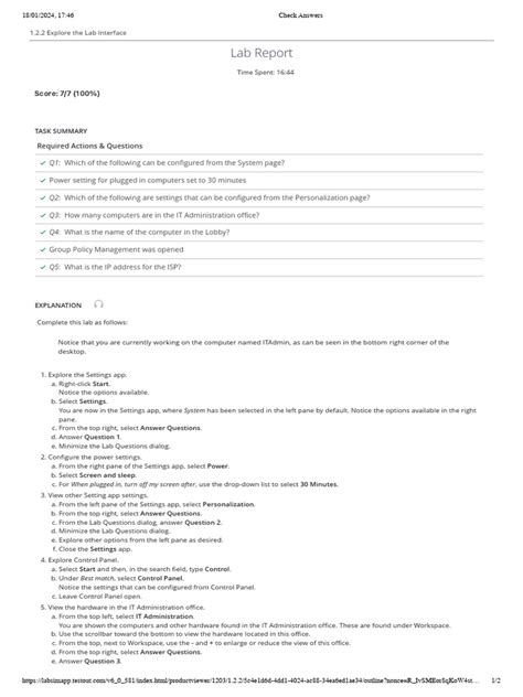 Explore The Lab Interface Pdf Hyper V Microsoft Windows
