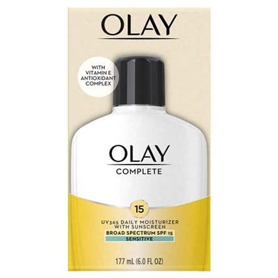 Olay Complete UV365 Daily Moisturizer SPF 15 Sensitive 6oz / 177ml