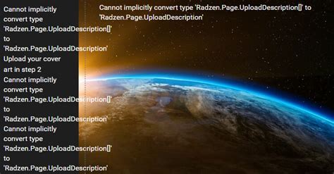 Cannot Implicit Convert Type Error Blazor Server Radzen