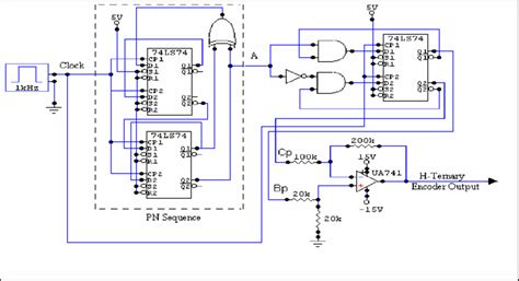 Simulated Circuit Diagram Of The Desinged Encoder In Figure 3 Driven By Download Scientific
