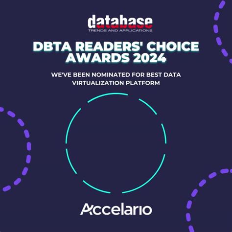 accelario dbtareaderschoice datavirtualization votenow accelario