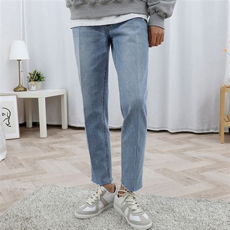 히즈핏 연청 컬러감의👌 밑단 컷팅 포인트 데일리 데님 팬츠👖 📌전상품 무료배송 Event😘