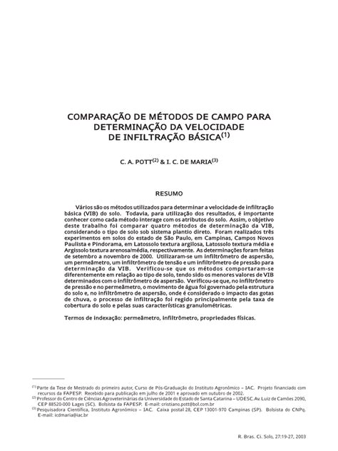 Pdf Comparison With Field Methods For Assessing Infiltration Rates