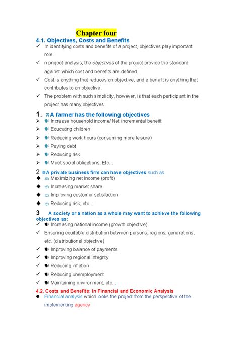 Chapter 4 Objectives Costs And Benefits In Project Analysis Ppt 222