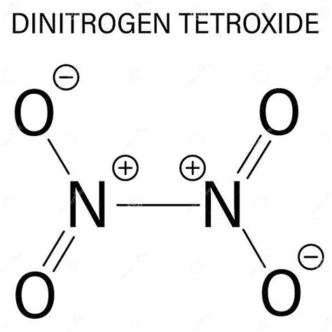 Nitrogen Or Dinitrogen Tetroxide Skeletal Formula Stock Vector Illustration Of Drawing