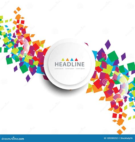 Brochure Header Layout Template Stock Vector Illustration Of Header Brochure