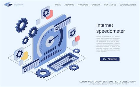 Premium Vector Internet Speedometer Modern 3d Isometric Vector