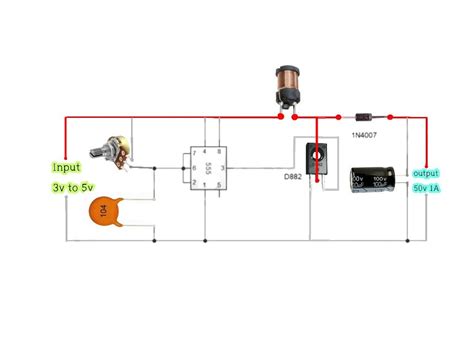 555 Ic Amazing Voltage Booster Electronics Projects Basic Electronic Circuits Electronic