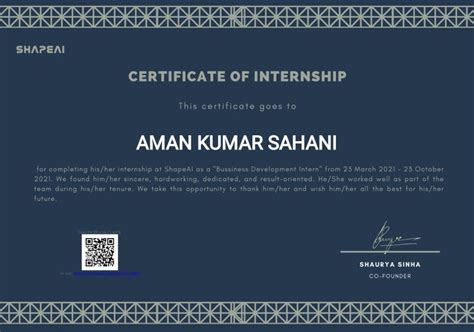 Aman Kumar Sahani On Linkedin Intern Thankyou Businessdevelopment