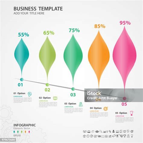 인포 그래픽 요소 다이어그램 5 단계 옵션 벡터 일러스트 레이 션 3d 아이콘 프레 젠 테이 션 광고 프로세스 차트 전단 배너