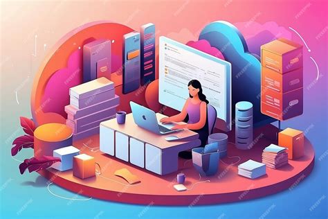 Data entry services Information storage infrastructure abstract concept ...