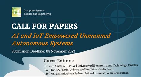 Call For Paper Al And Iot Empowered Unmanned Autonomous Systems Researchgate