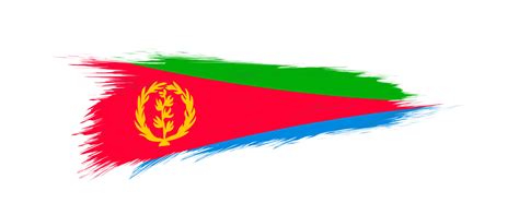 Flag Of Eritrea In Grunge Brush Stroke Vector Art At Vecteezy