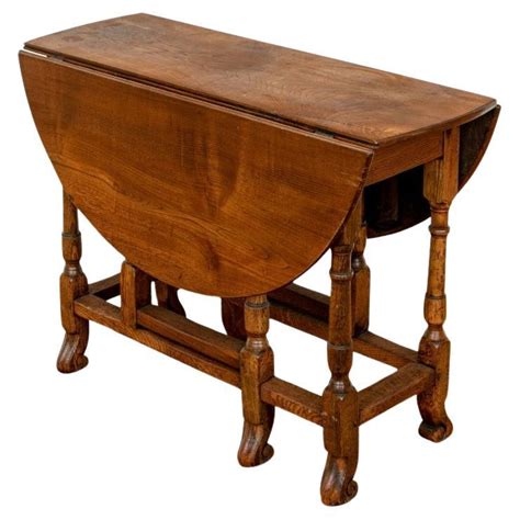 Antique Oak Gate Leg Drop Leaf Tavern Table For Sale At 1stdibs