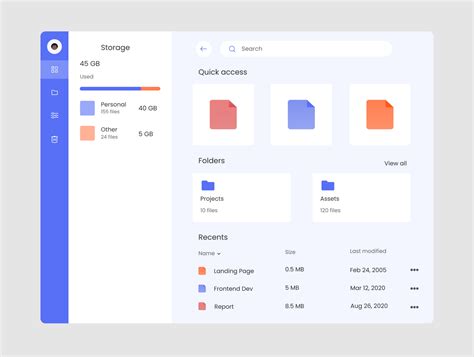 File Manager Ui Design At Manuel William Blog
