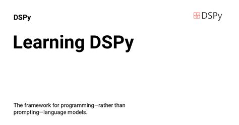 Learning Dspy Dspy