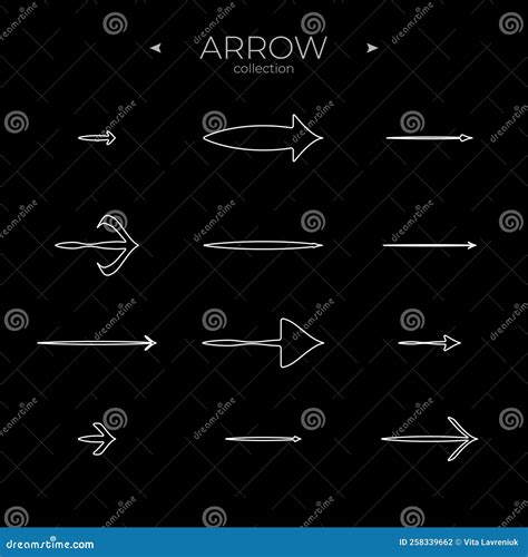 Line Arrow Icon Set Line Icons Collection Modern Vector Symbols