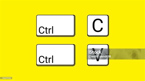 Tombol Keyboard Ctrl C Dan Ctrl V Ilustrasi Stok Unduh Gambar