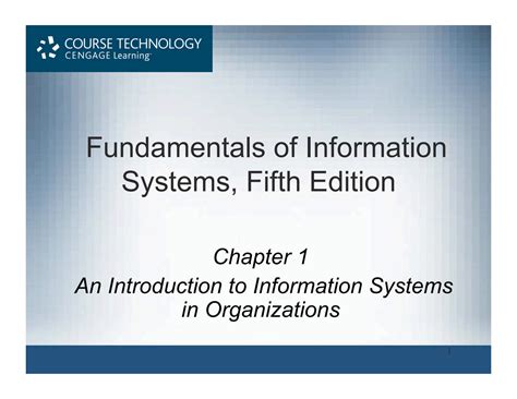 SOLUTION: Fundamentals of information systems fifth edition - Studypool