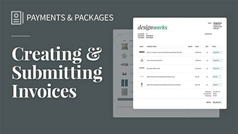 creating and submitting invoices designfiles