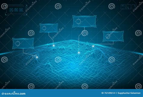 Abstract 3d Wireframe Shape With Connected Structure Vector Illustration