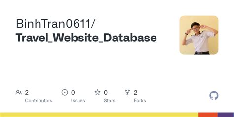 GitHub BinhTran Travel Website Database
