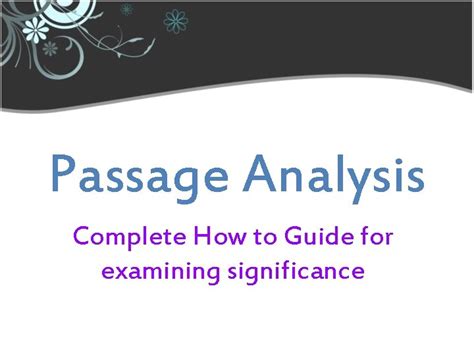 Passage Analysis Complete How To Guide For Examining