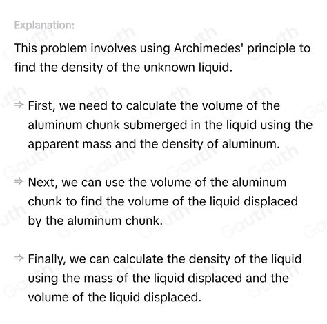 solved archimedes principle can be used to determine the specific