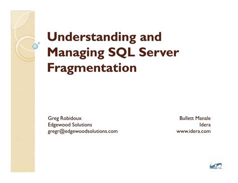 Pdf Understanding And Managing Sql Server Fragmentation · Faster When