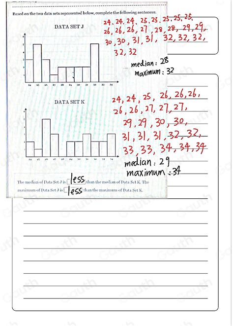 solved based on the two data sets represented below complete the