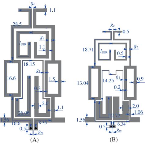 Layouts Of Proposed A 0 9 2 4 Ghz Dual‐band Bandpass Filter Db‐bpf Download Scientific