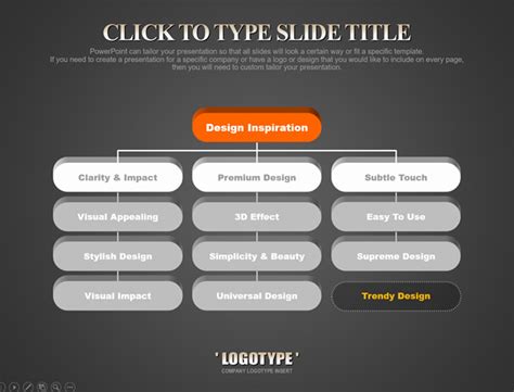 23套橙灰蓝灰双配色方案实用3d立体关系图表下载 Ppt图表 51ppt模板网