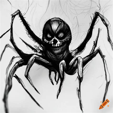 Creepy Spider Drawing Haunting Art That Spins Fear Into Art