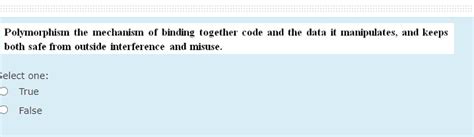 Solved Polymorphism The Mechanism Of Binding Together Code Chegg
