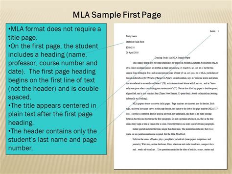 How To Write A Title Page Mla How To Write An Essay In MLA Format