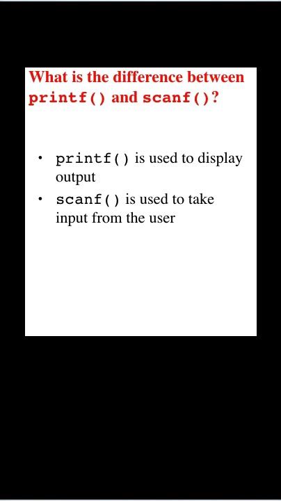 🖨️ Printf Vs Scanf In C Input And Output Explained Youtube