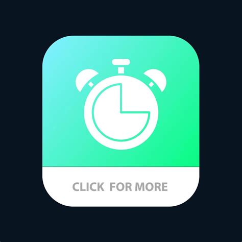 Alarm Clock Education Timer Mobile App Button Android And Ios Glyph